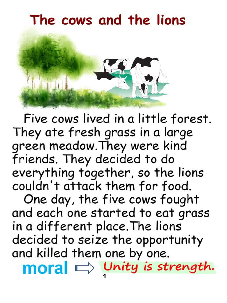 the cows and the lion | PDF