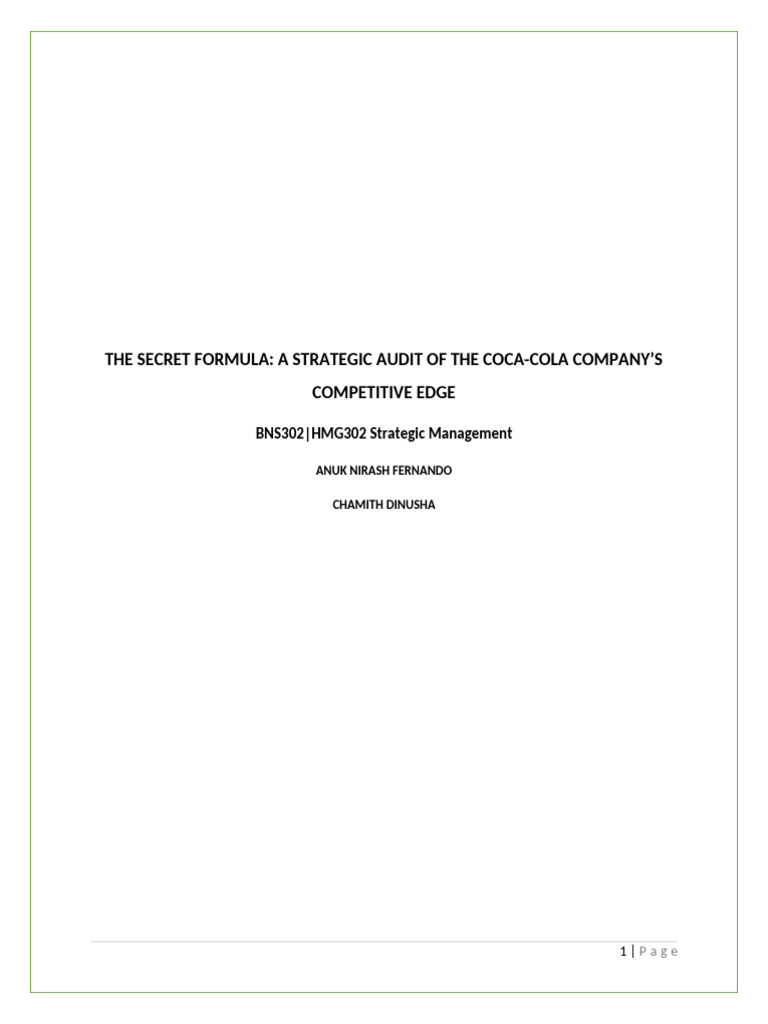 ~Anuk Nirash Fernando _Chamith Dinusha | PDF | The Coca Cola Company ...
