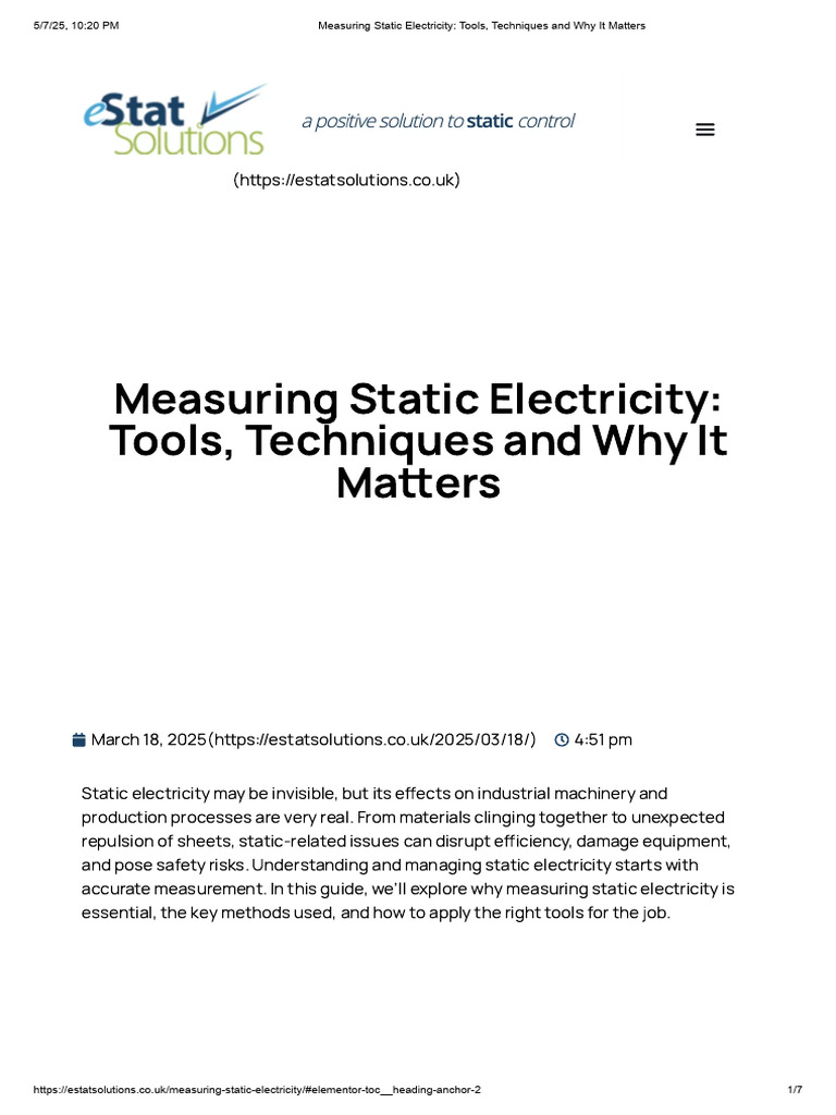 Measuring Static Electricity_ Tools, Techniques and Why It Matters ...