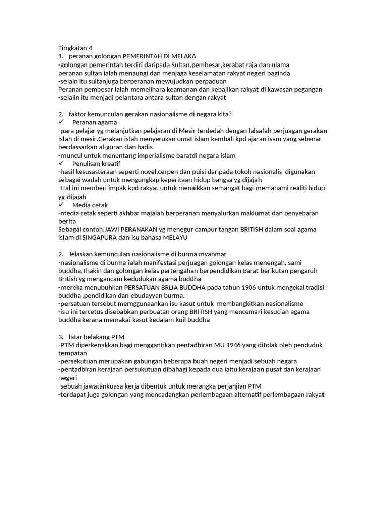 SEJARAH 复习 | PDF