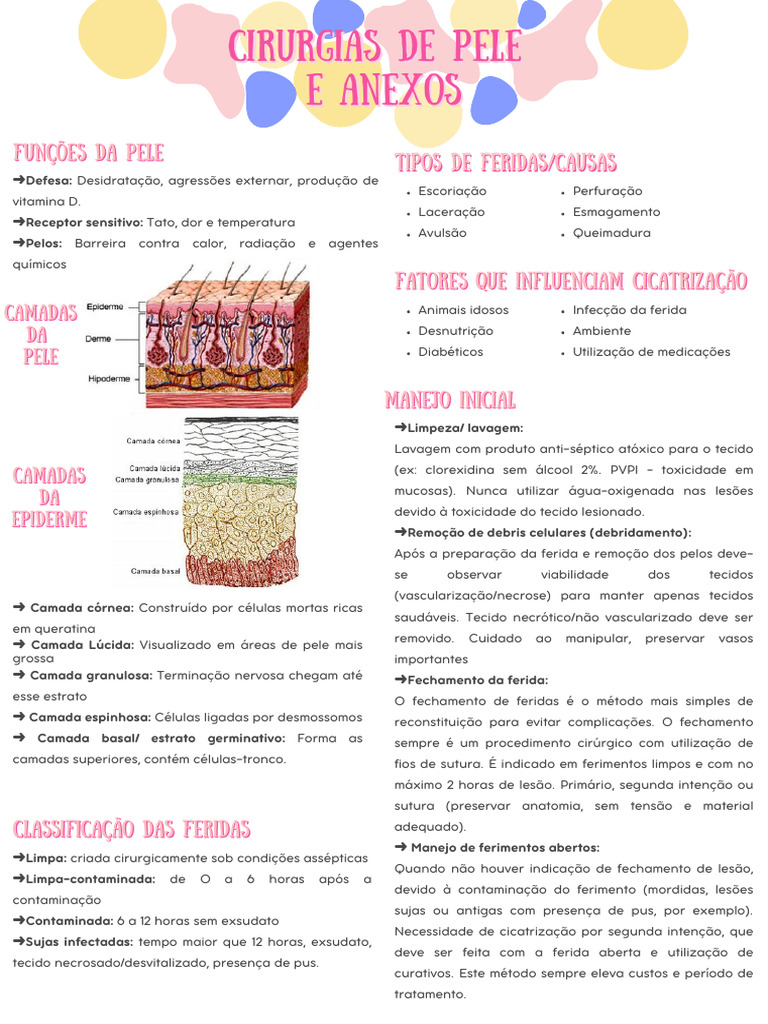 Cirurgias de Pele: Tipos e Cuidados | PDF | Pele | Necrose