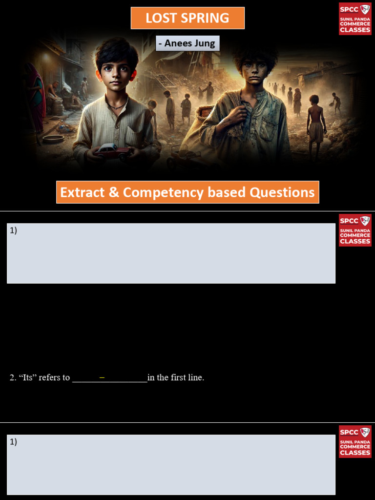 Extract-Based Questions on Lost Spring | PDF