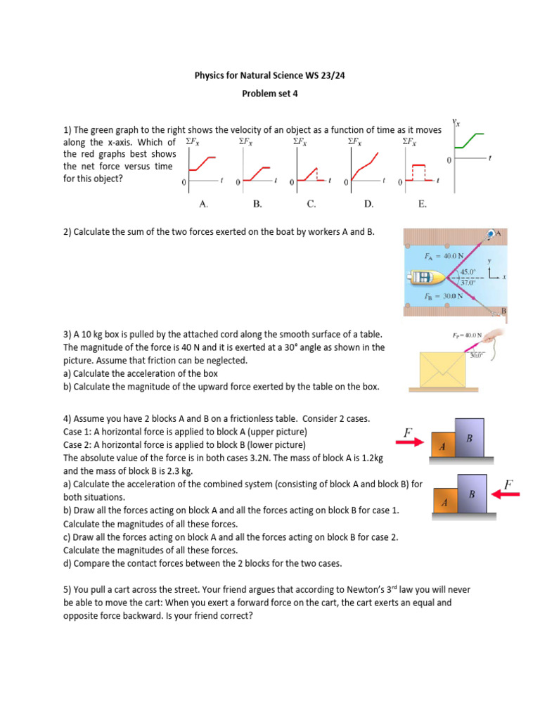 4_Newtons_laws_Solution | PDF