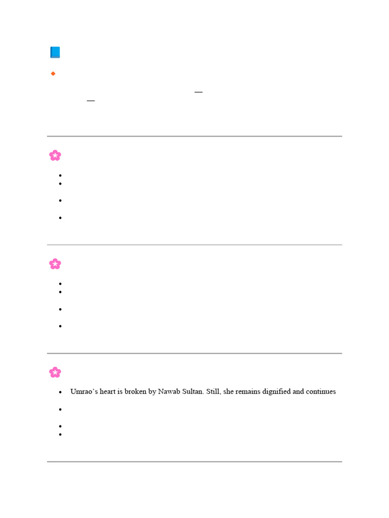 ? Full Summary of Umrao Jan Ada | PDF