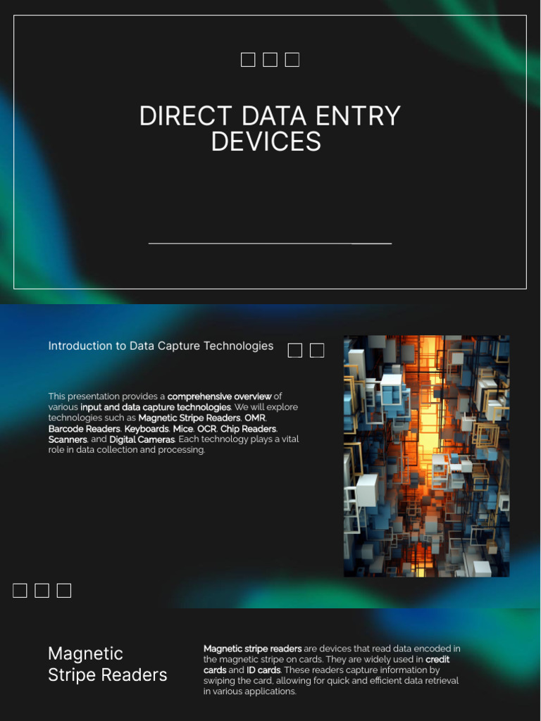 Slidesgo Comprehensive Overview of Input and Data Capture Technologies ...