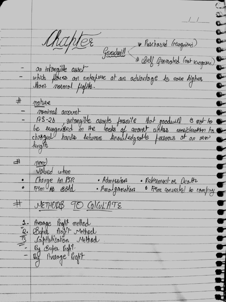 GoodWill Notes | PDF