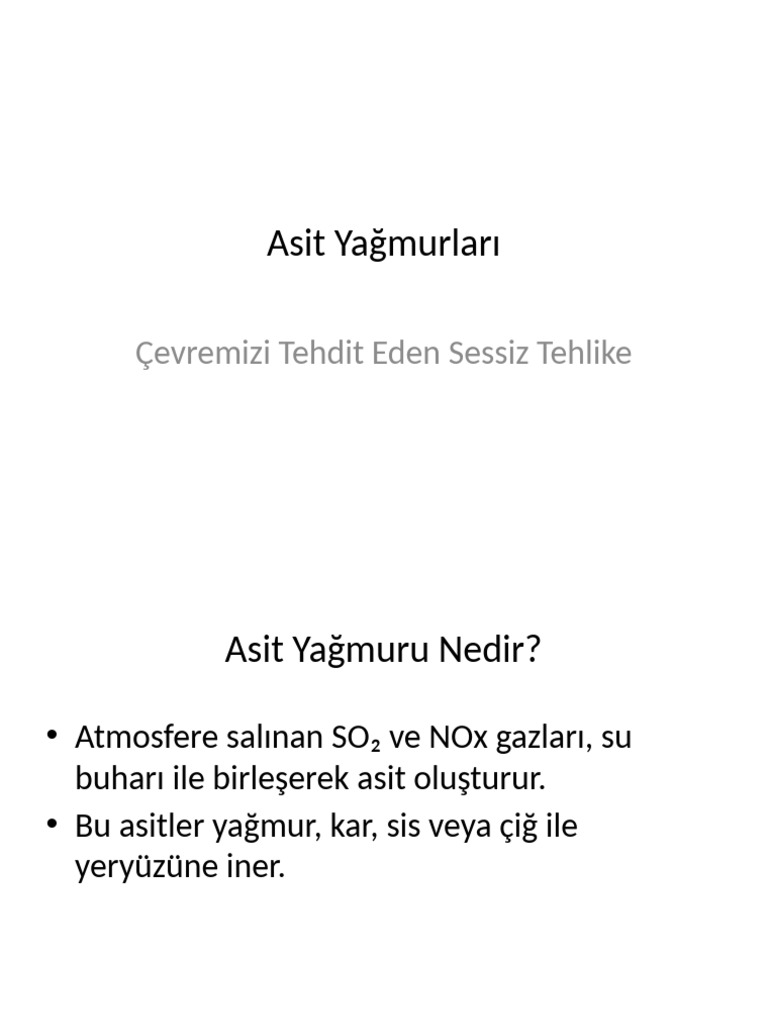 Asit Yagmurlari Sunumu | PDF