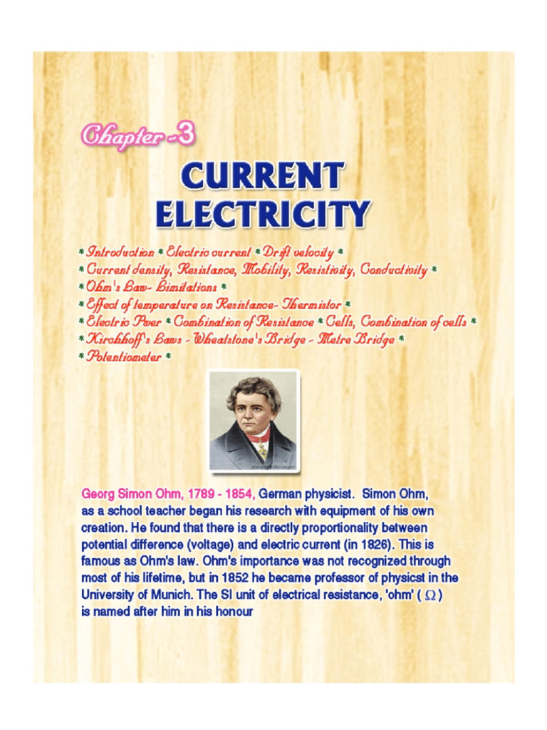 12 03 Current Electricity | PDF