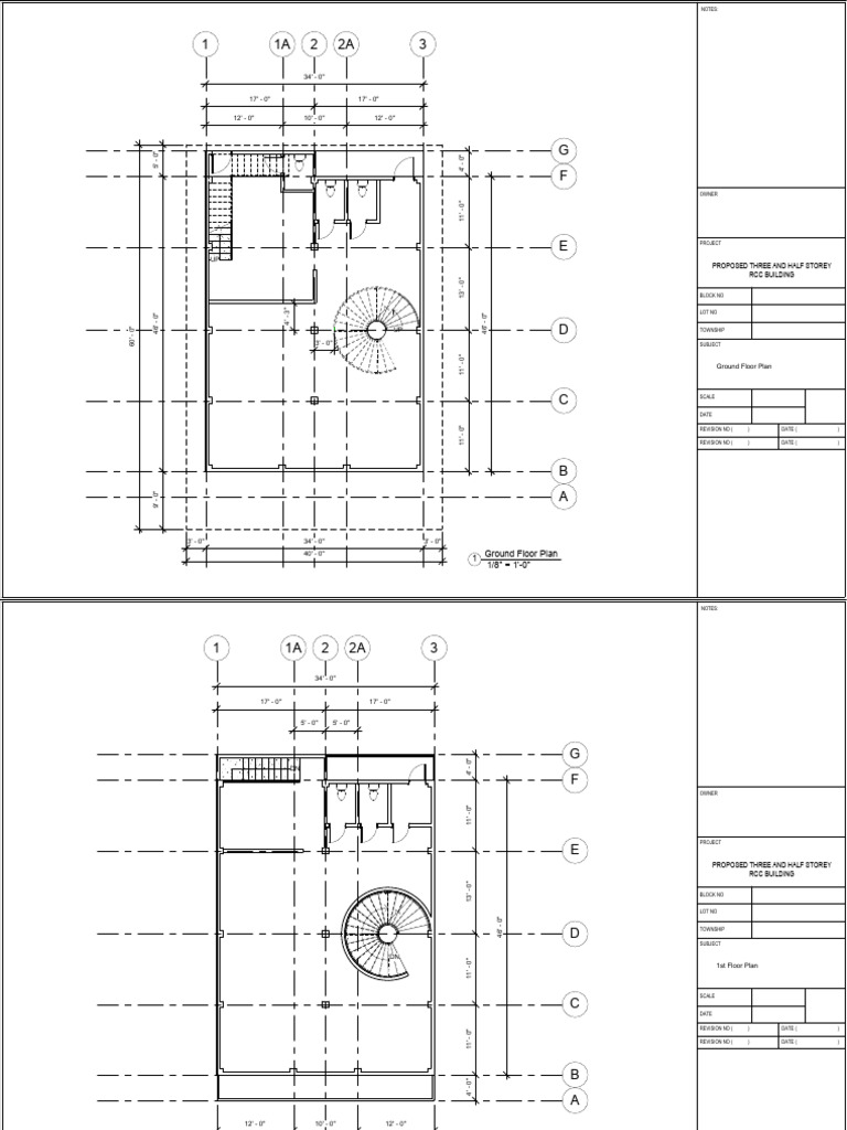 Three and Half RCC Building (Sample) | PDF | Building Technology ...