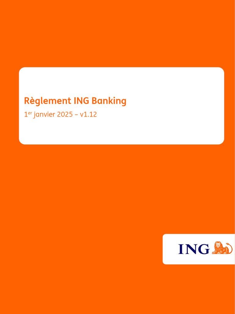 Règlement des Services ING Banking | PDF | Banques | Assurance