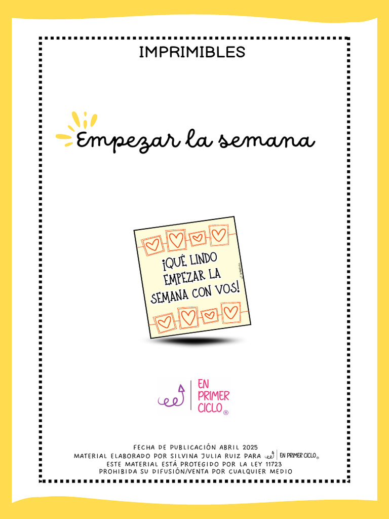 Empezar La semana@ENPRIMERCICLO | PDF