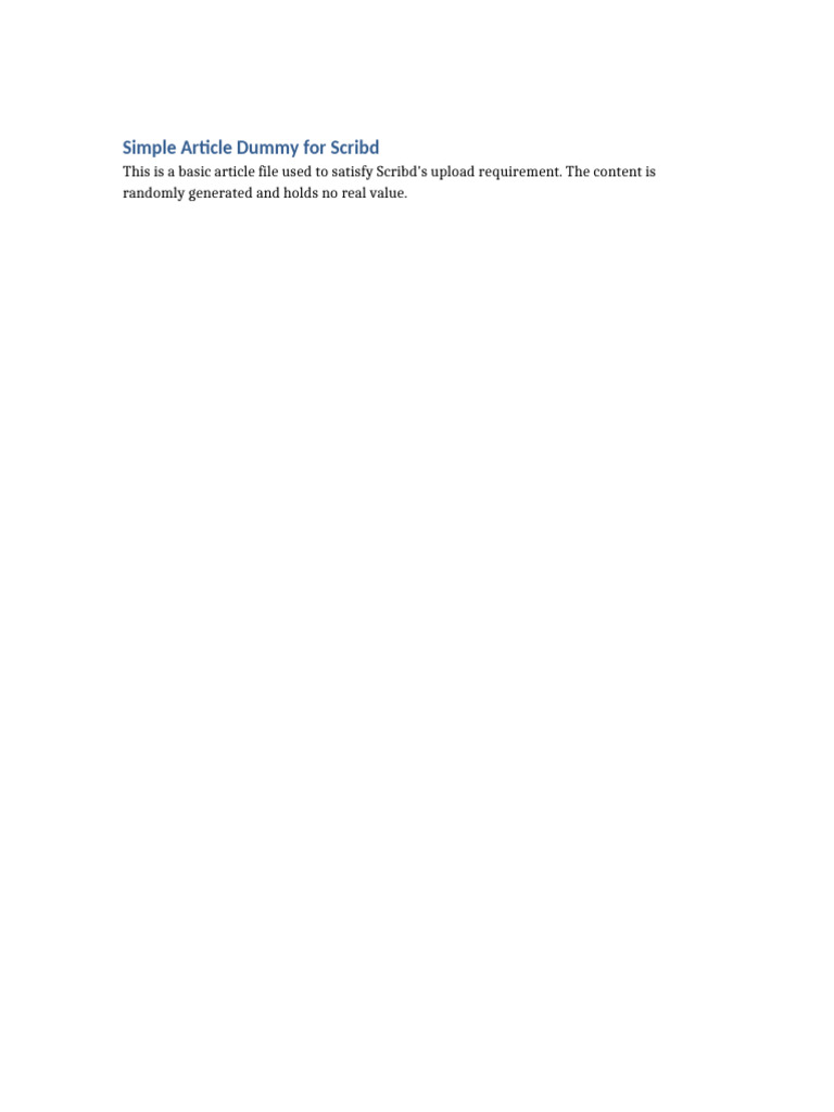 Simple Article Scribd | PDF