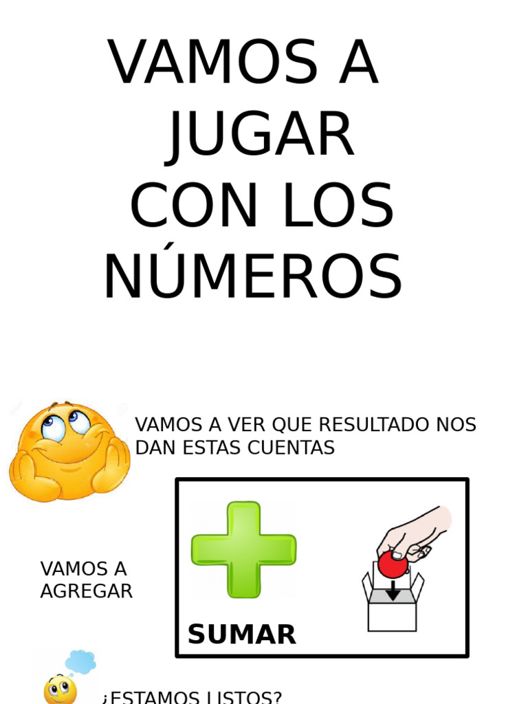 JUGAMOS CON LOS NÚMEROS IMAGENES | PDF