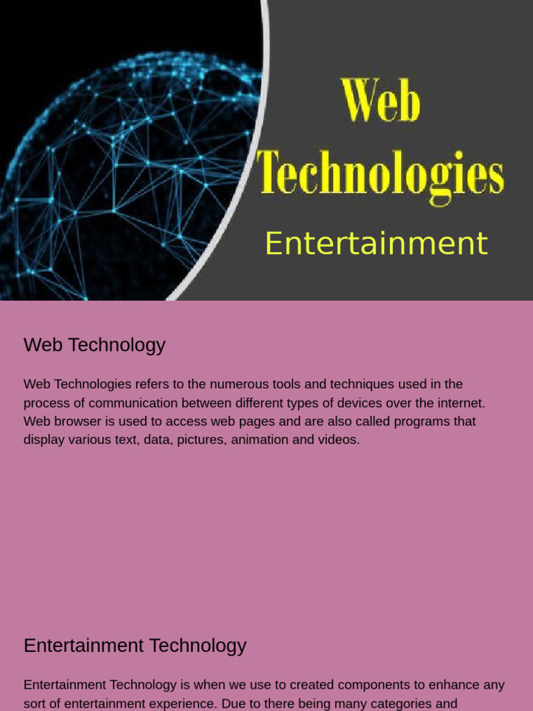 Entertainment Technology | PDF