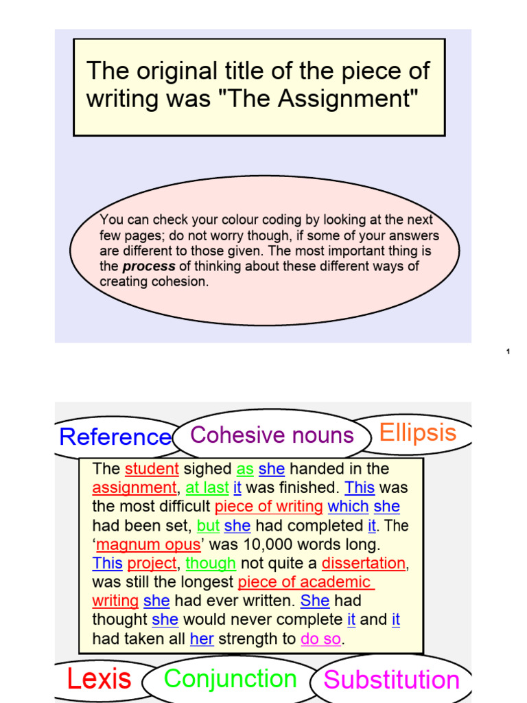 Feedback-1 Cohesion Exercises | PDF | Linguistics