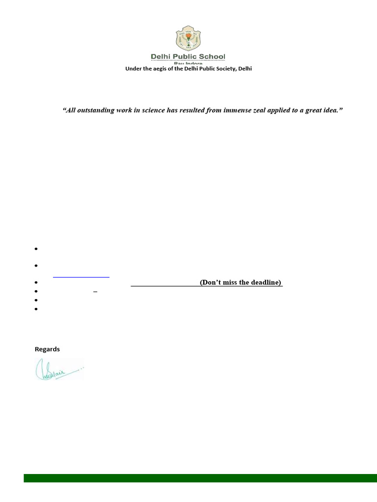 Circular - Vidyarthi Vigyan Manthan (VVM) 2024-25 | PDF