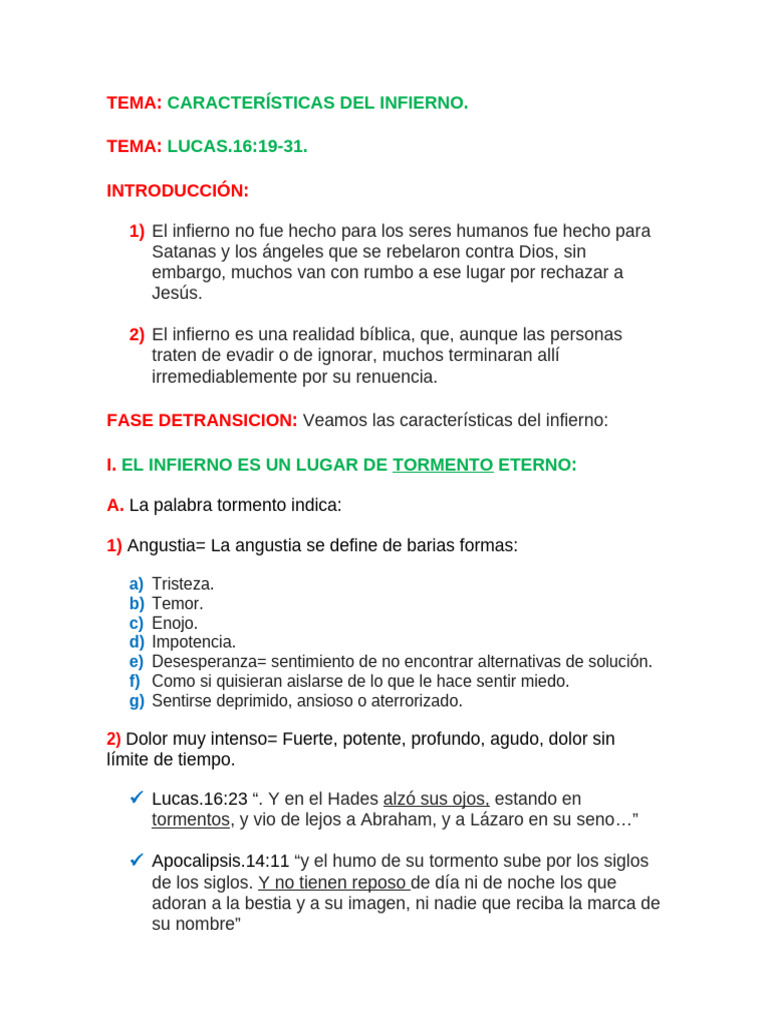 Características del Infierno según la Biblia | PDF | Infierno | Satán