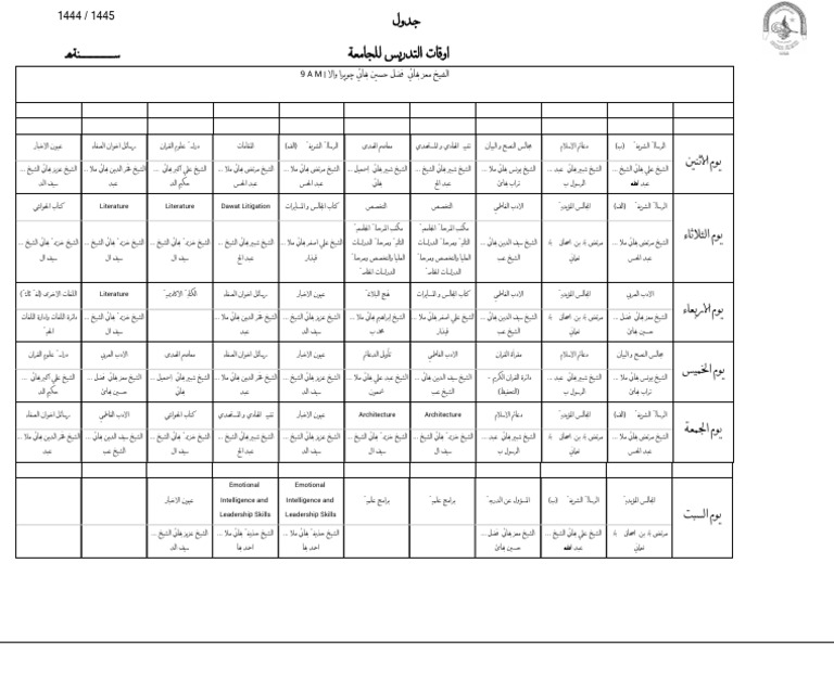 Time Table Class Report | PDF