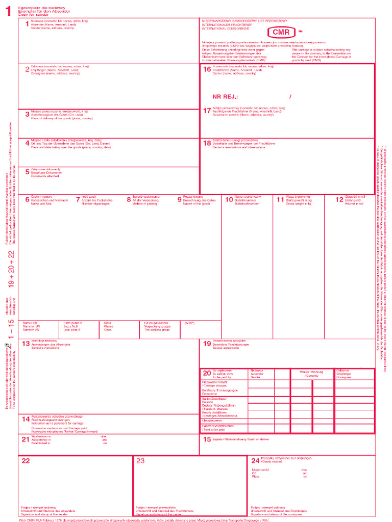 Example Waybill 07-17-2017-09-57-00 - CMR-template | PDF