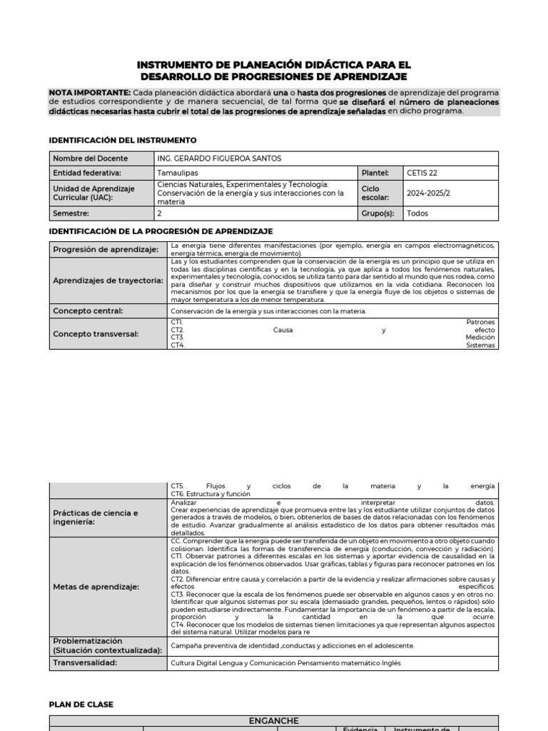 Progresion 2 Ciencias Experimentales 2do. Semestre | PDF | Aprendizaje | Datos