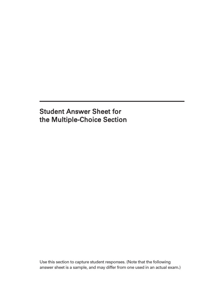 AP Exam Answer Sheet Overview | PDF | Race And Ethnicity In The United ...