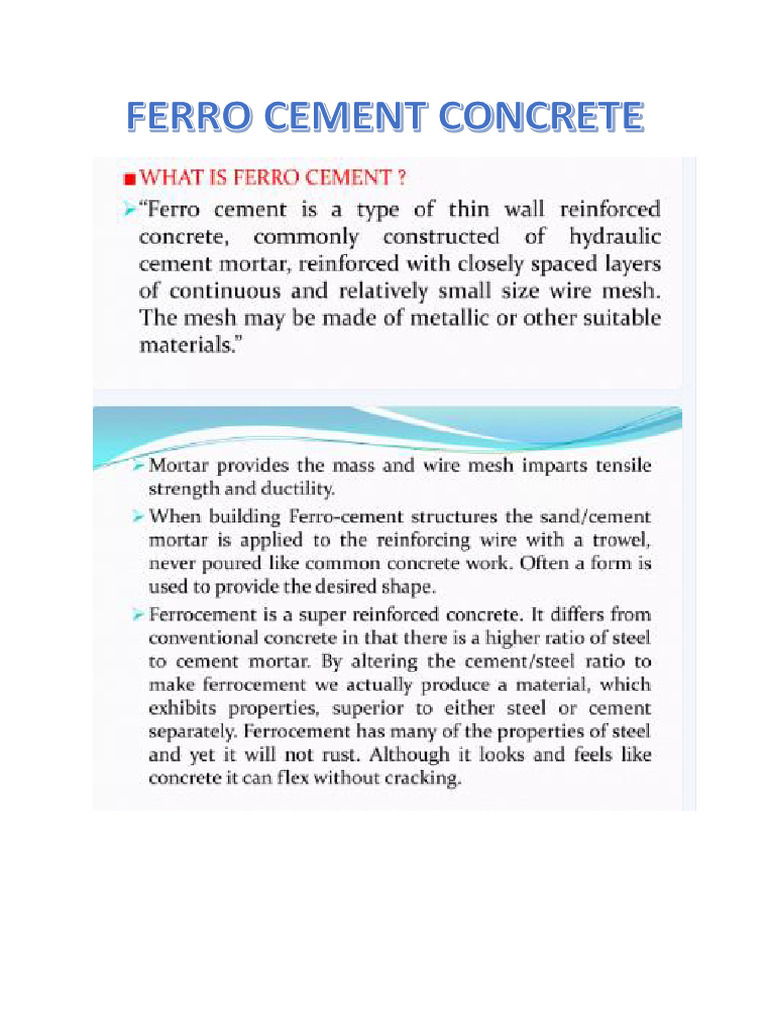 Ferrocement | PDF