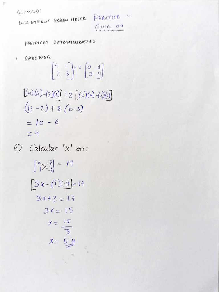 Ejercicios Guía 4 Matematica 2 | PDF
