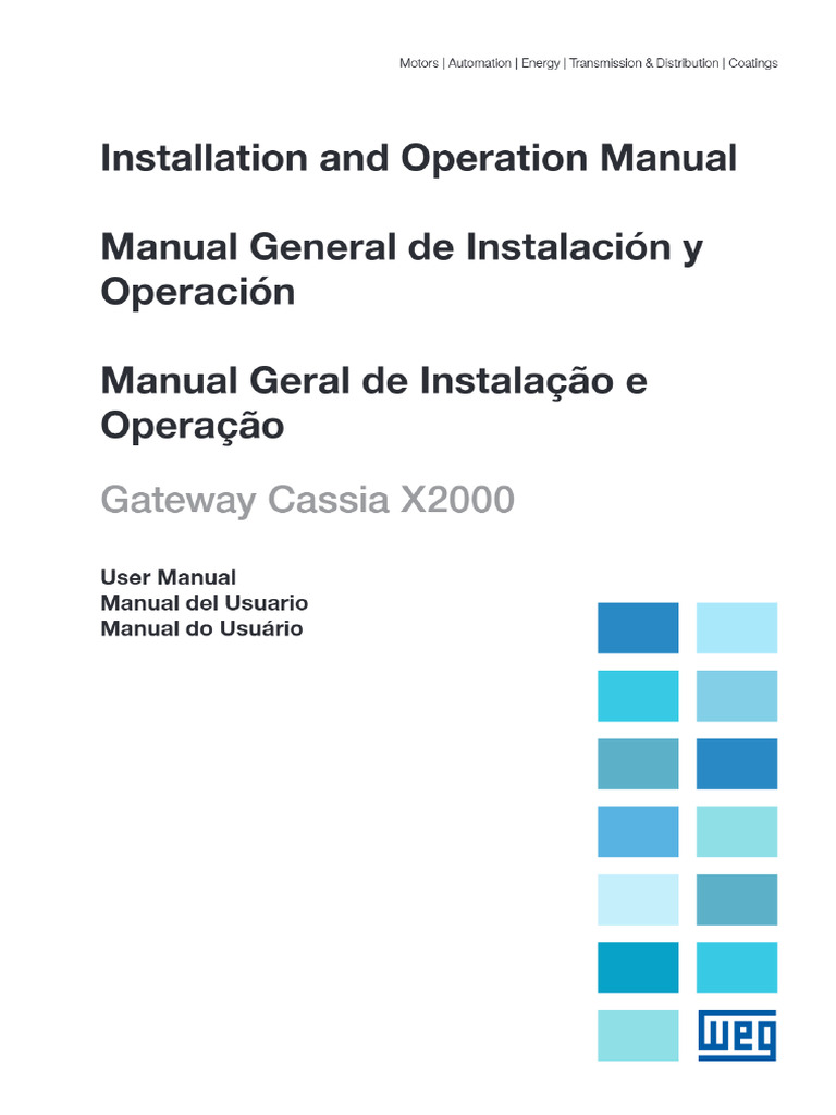 WEG Gateway Cassia X2000 Manual 10010251957 PT | PDF