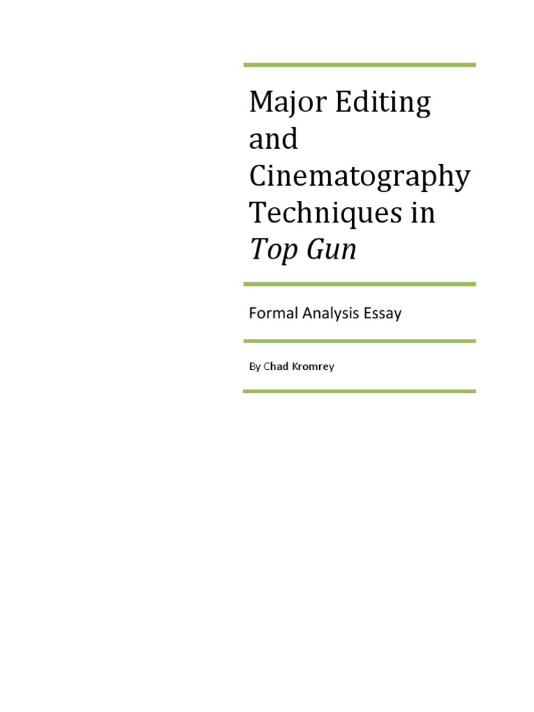 Cinematic Techniques in Top Gun | PDF | Cinematography | Camera