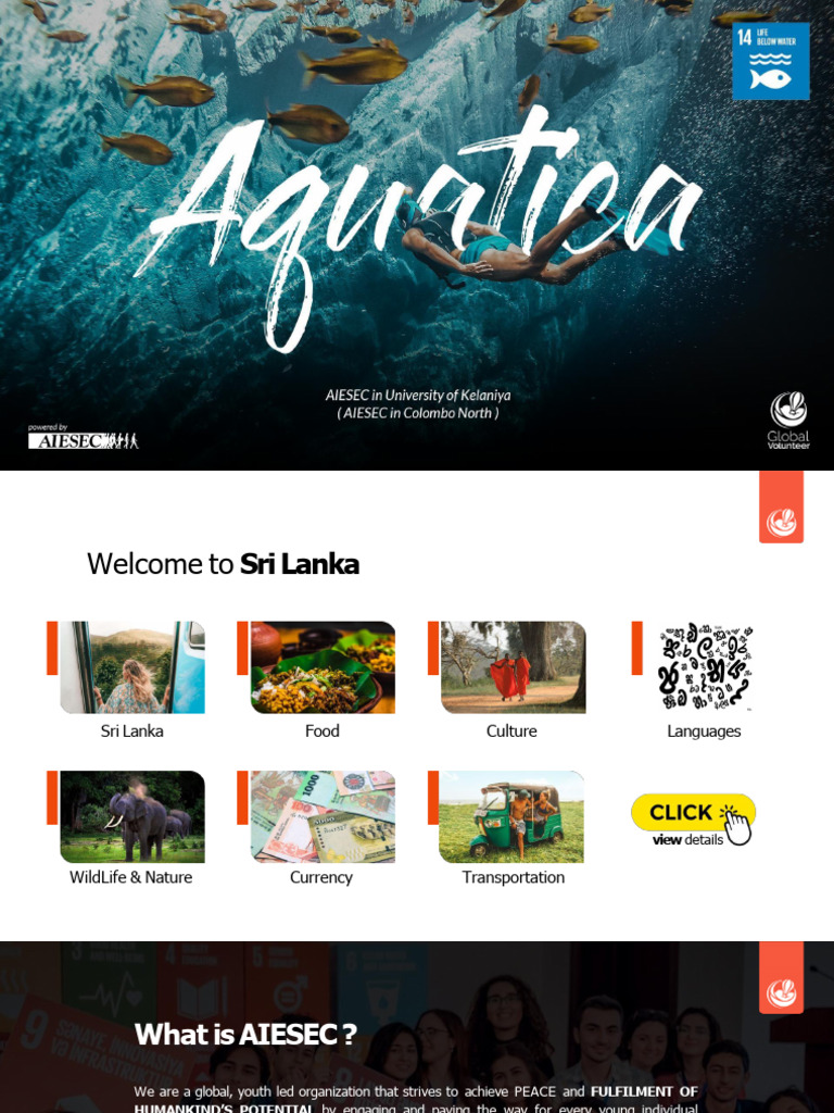Aquatica - AIESEC IN COLOMBO NORTH | PDF | Sri Lanka | Natural Environment