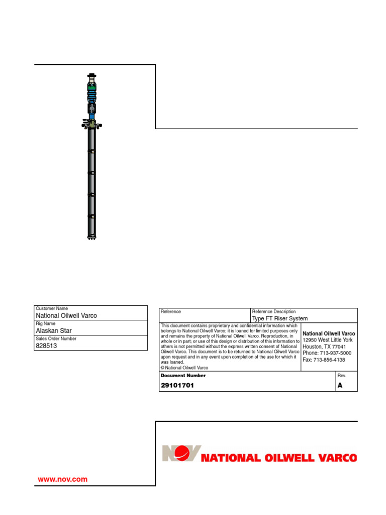 Riser Joint Nov Shaffer Modelo FT - Alaskan Star | PDF | Screw | Nut ...