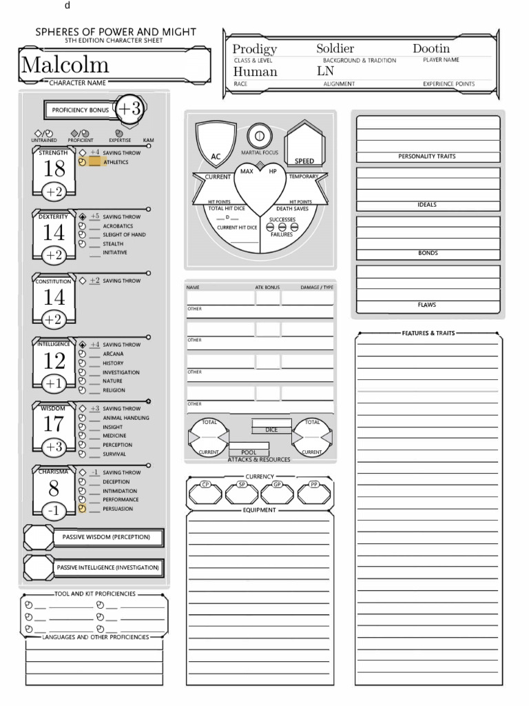 Nyx's Character Sheet | PDF | Storytelling | Role Playing Games