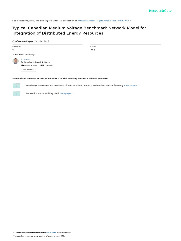 2016-Typical Canadian Medium Voltage Benchmark Network Model For ...