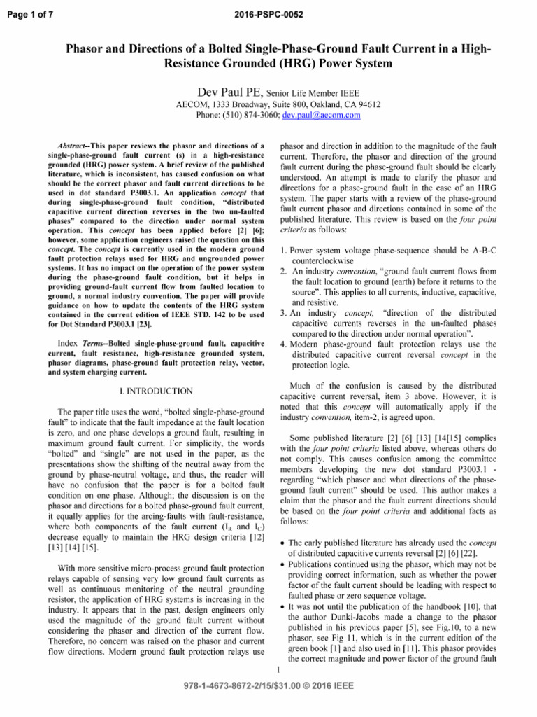 2016-Phasor and Directions of A Bolted Single-Phase-Ground Fault Current in A High Resistane ...