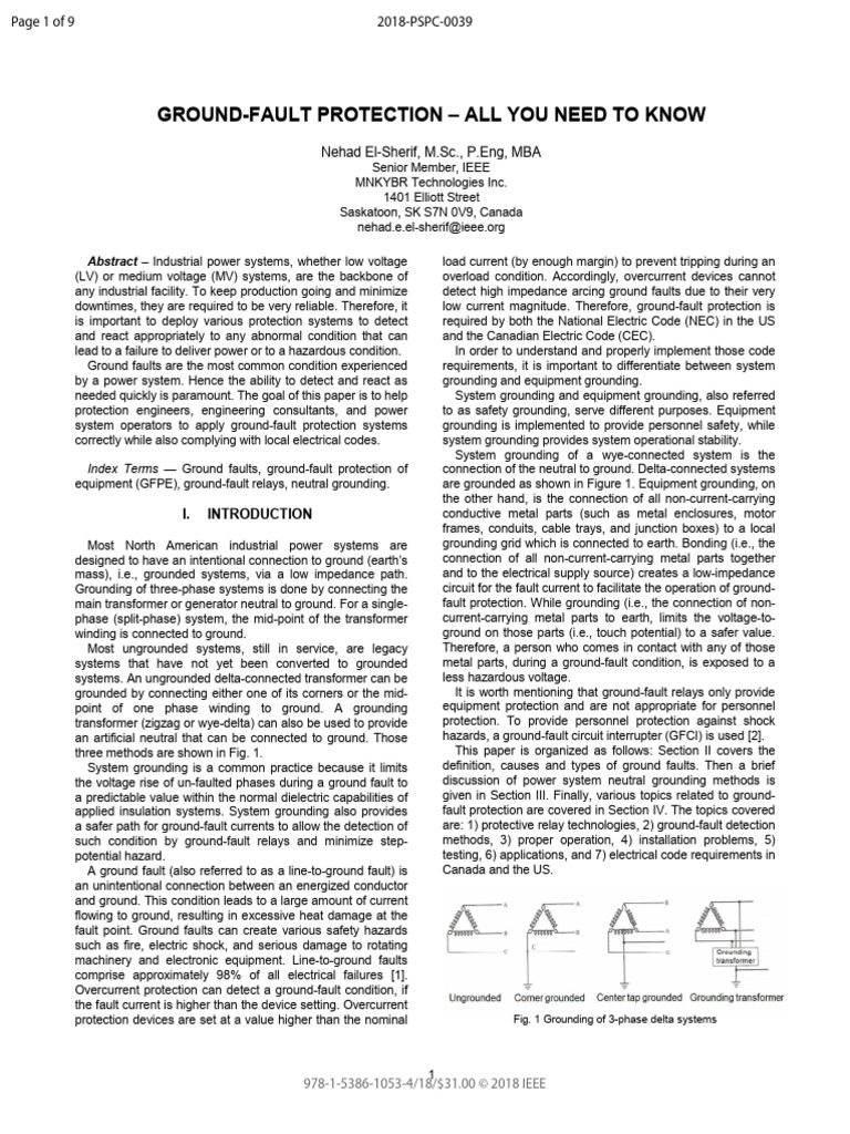 Ground-Fault Protection Essentials | PDF | Relay | Electric Power System