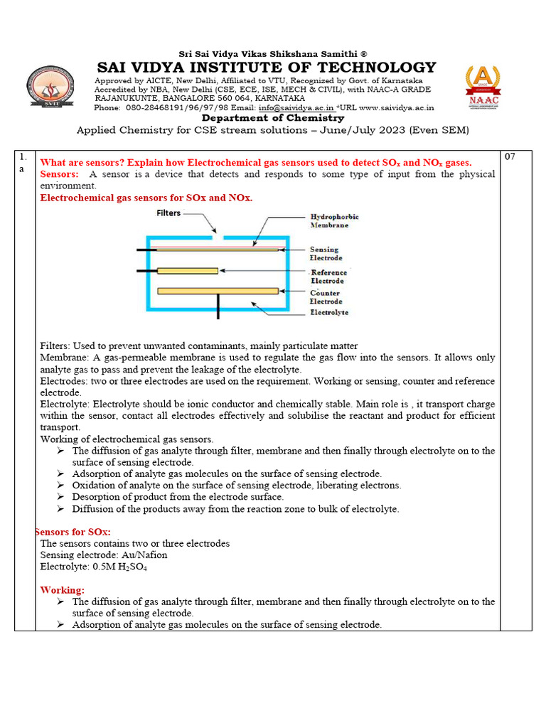 Even Sem 2022-23 - Vtu Solved QP | PDF | Liquid Crystal | Anode