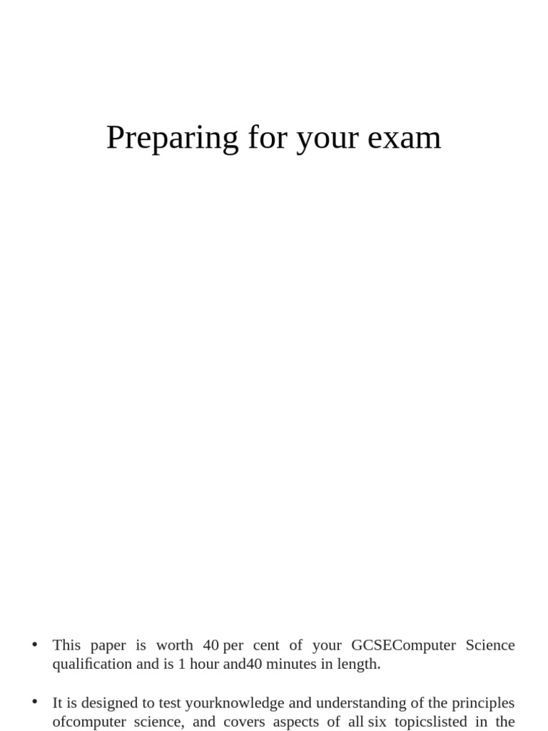 GCSE Computer Science Exam Preparation Guide | PDF | Computer Network ...