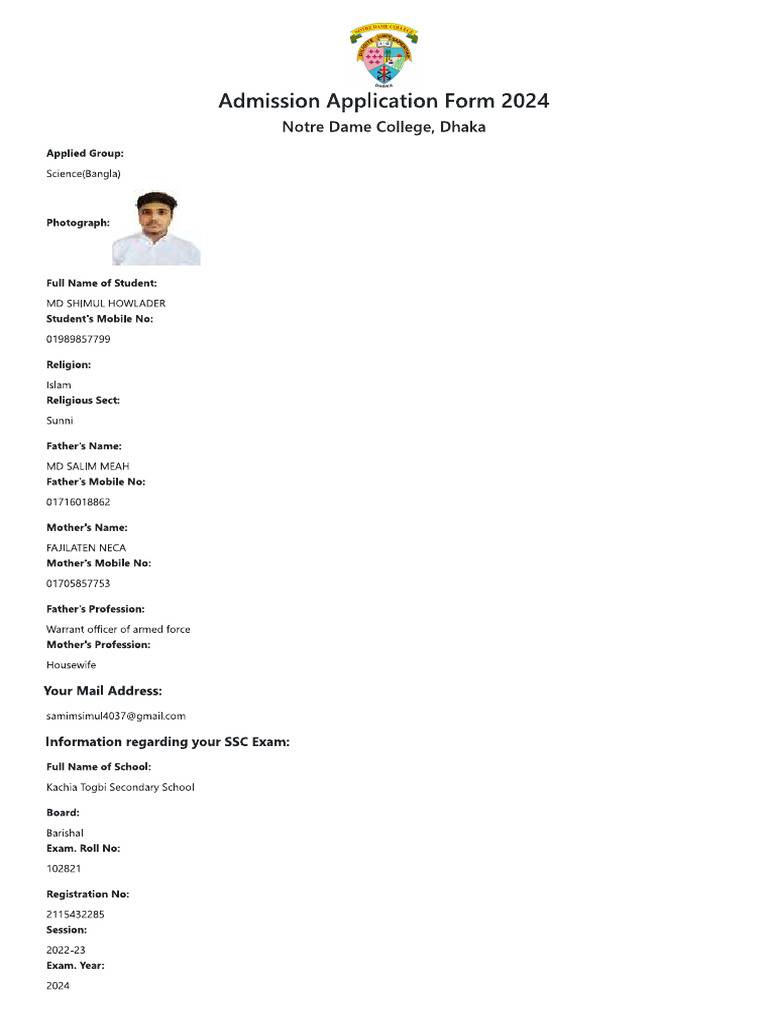 Admit For NDC | PDF