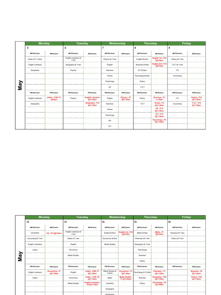 Year 11 Revision Sessions | PDF | Science