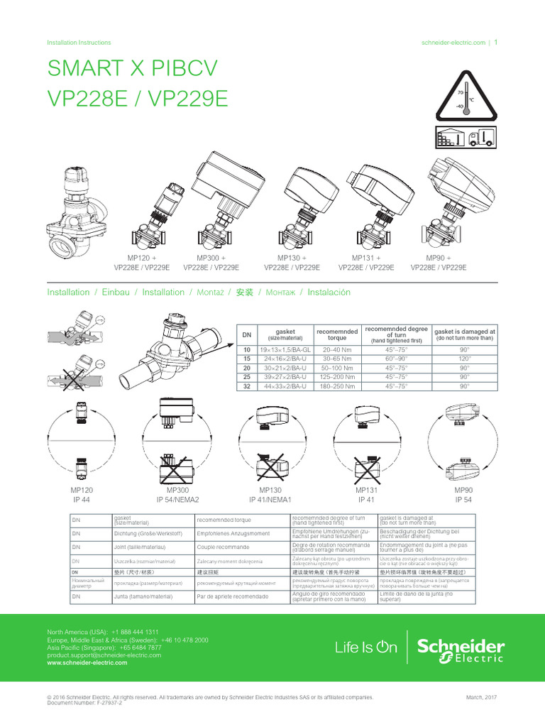 PIBCV SMART X PIBCV VP228E, VP229E Installation Instructions | PDF ...