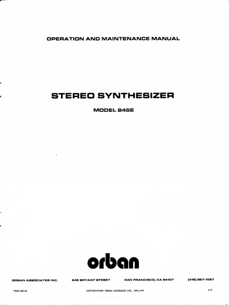 Orban 245e | PDF | Electricity | Electronics