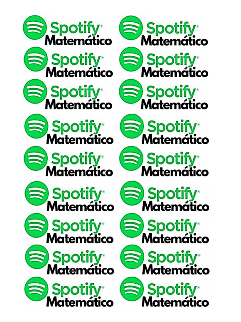 SPOTIFY MATEMÁTICO | PDF