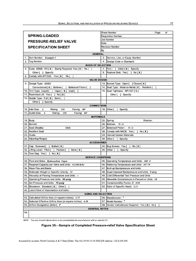 DATA SHEET RELIEF VALVE | PDF