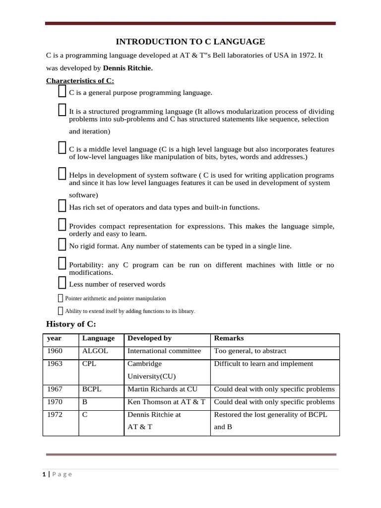 Introduction to C Programming Basics | PDF | Integer (Computer Science ...