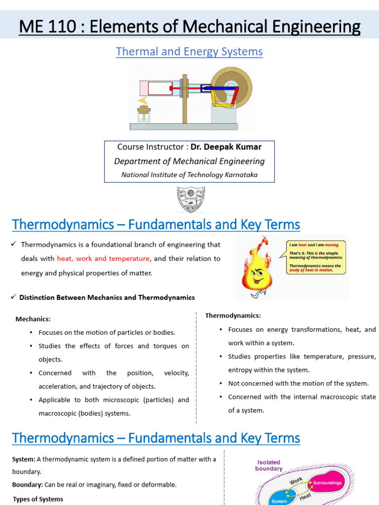 Lec - 5 - Thermal and Energy Systems | PDF | Internal Combustion Engine ...