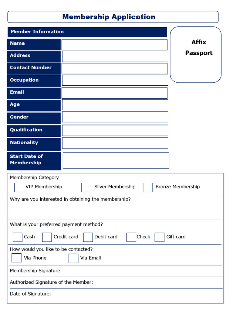 Membership Form 1 | PDF
