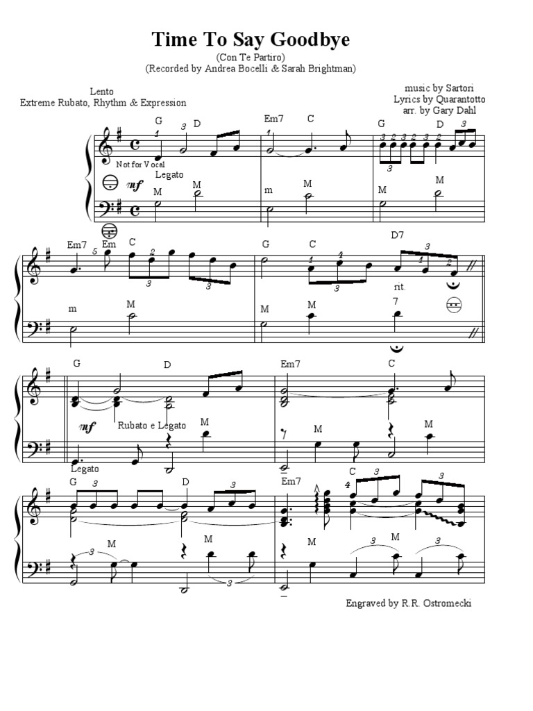 Con te partirò | Pop Songs | Francophone Music