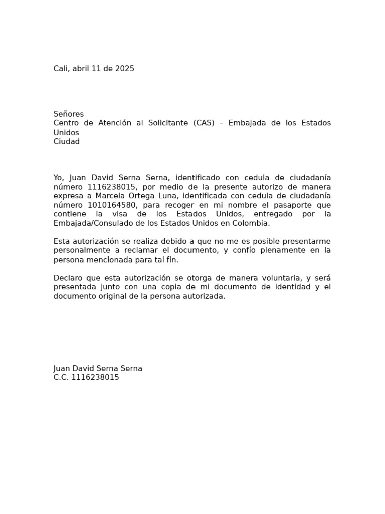 Model Carta Embajada | PDF