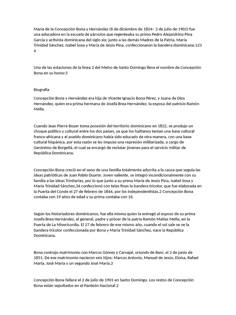 Concepcion Bona | PDF | República Dominicana