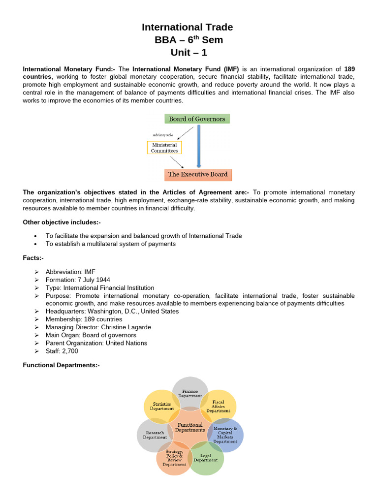International Trade Unit 3 | PDF | World Trade Organization ...